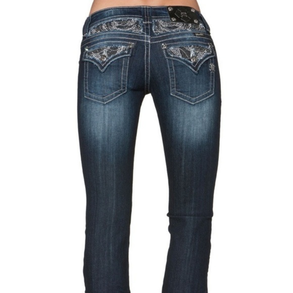 Miss Me | Jeans | Miss Me Rhinestone Inlay Bootcut Jeans | Poshmark
